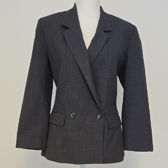 Agnes B. | Jackets & Coats | Vintage Agnes B 0 Wool Womens Gray Blazer ...